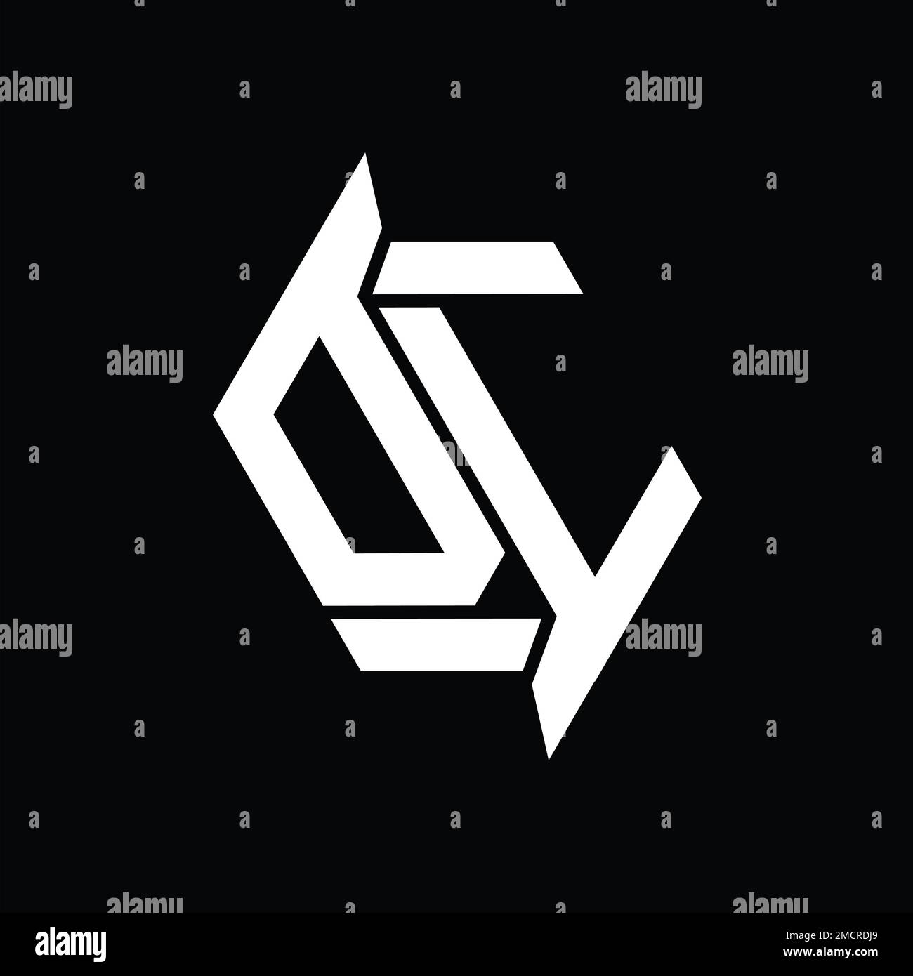 DL Logo monogram hexagon modern abstract shape vector images design ...