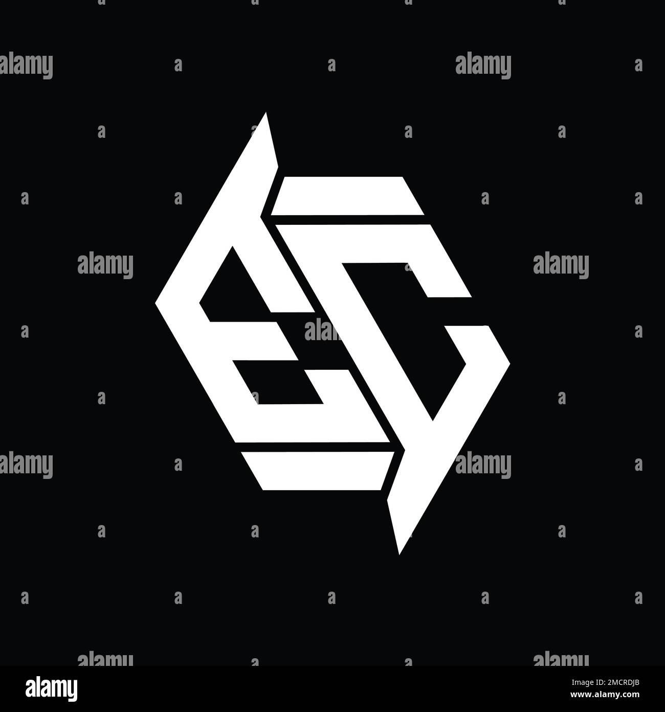 EC Logo monogram hexagon modern abstract shape vector images design ...