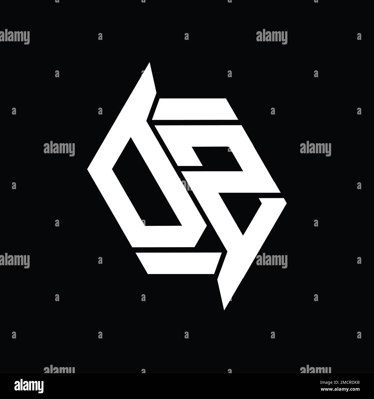 DZ Logo monogram hexagon modern abstract shape vector images design ...