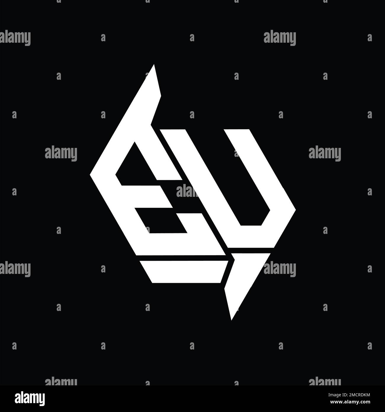 EV Logo monogram hexagon modern abstract shape vector images design ...