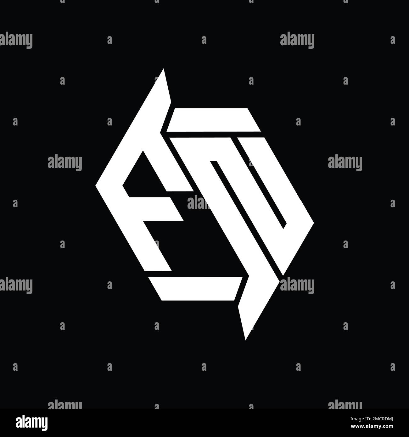 FN Logo monogram hexagon modern abstract shape vector images design ...