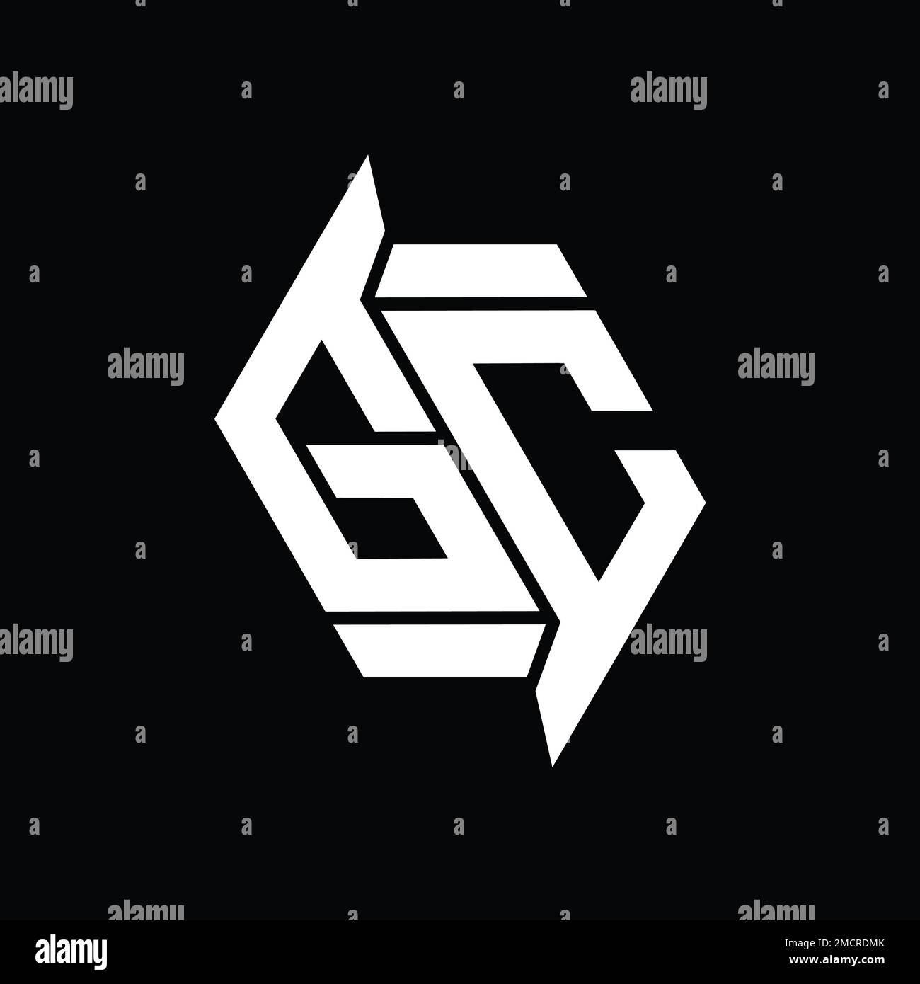 GC Logo monogram hexagon modern abstract shape vector images design template Stock Photo - Alamy