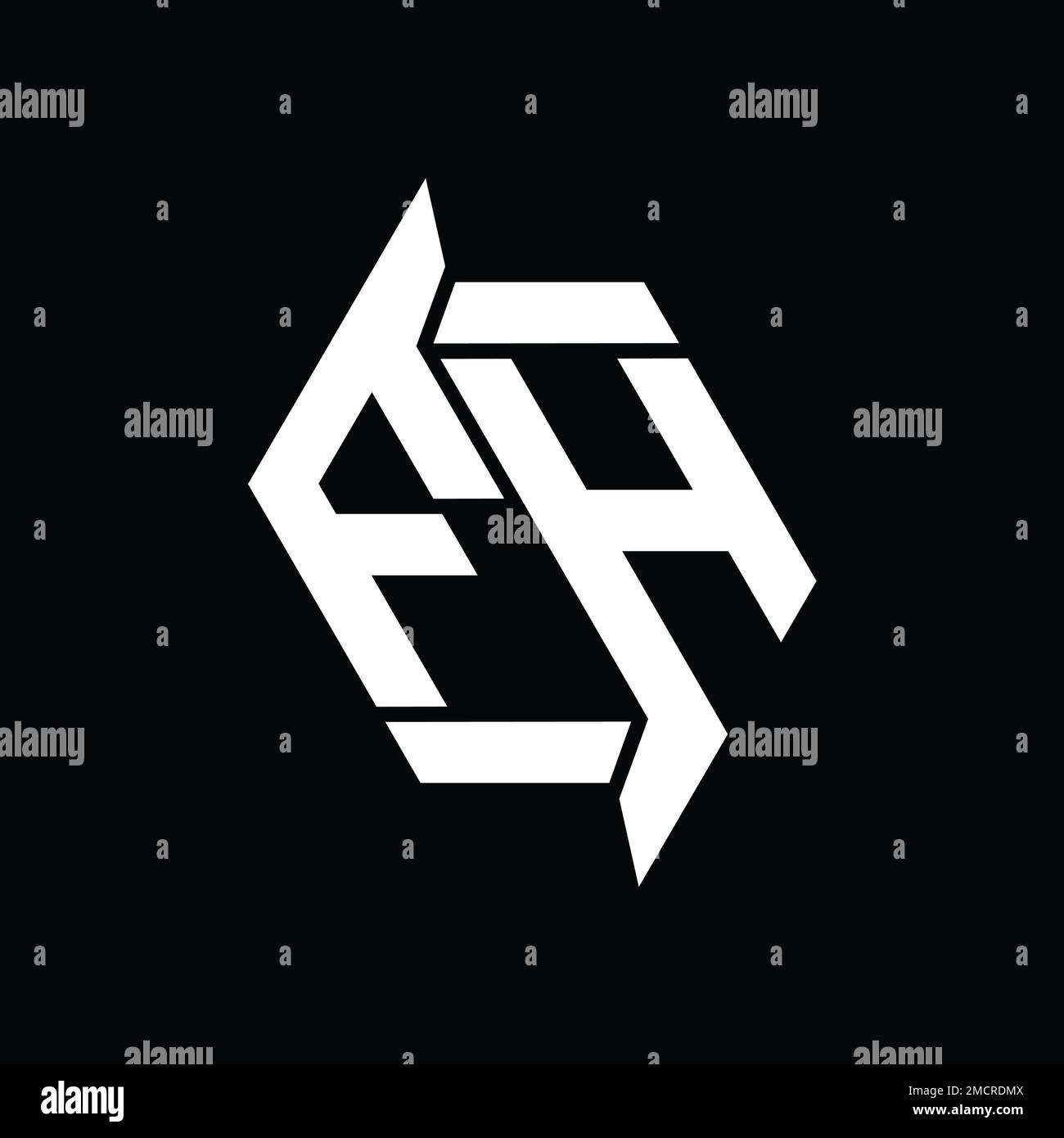 FH Logo monogram hexagon modern abstract shape vector images design template Stock Photo - Alamy