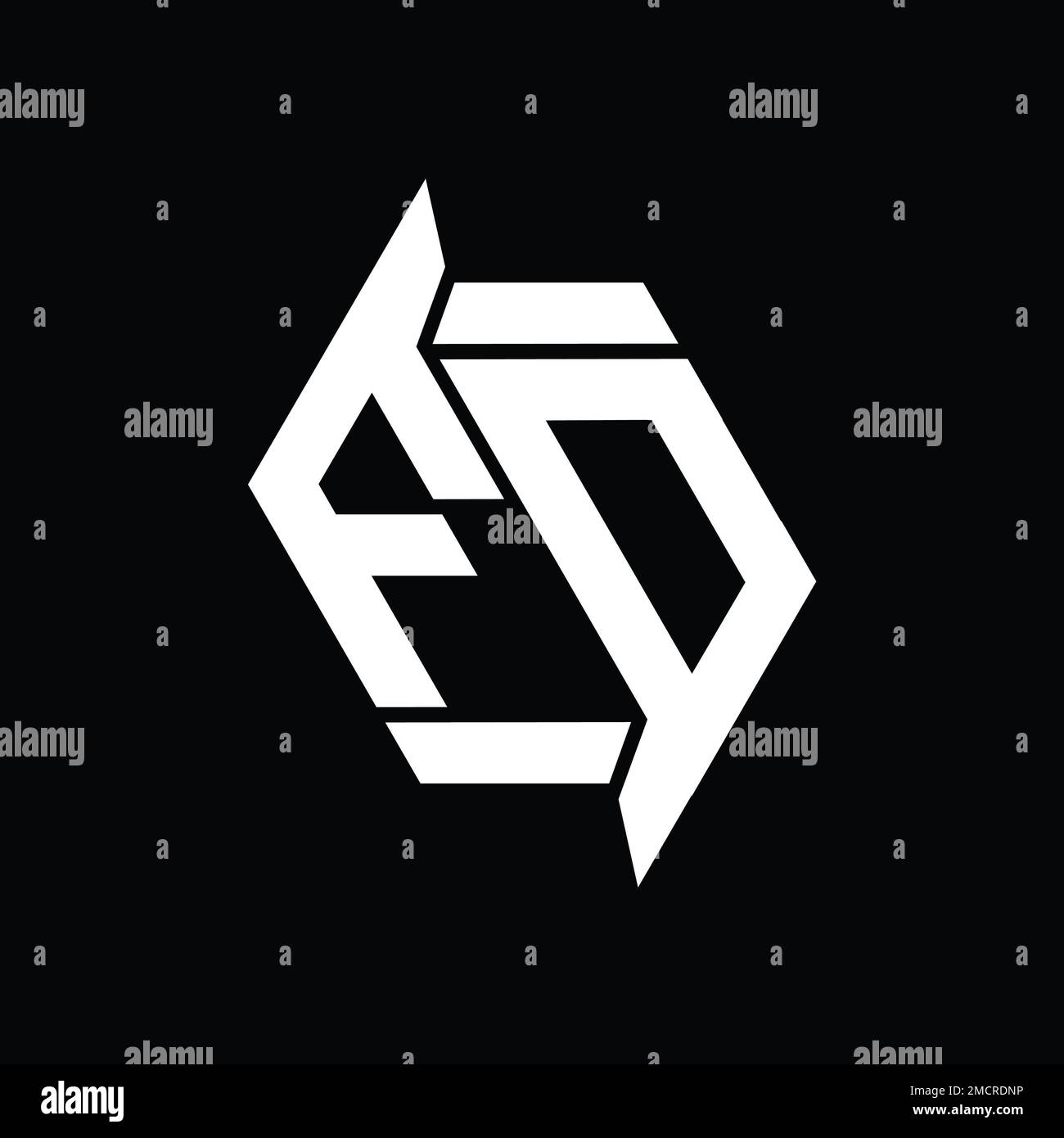 FD Logo monogram hexagon modern abstract shape vector images design ...