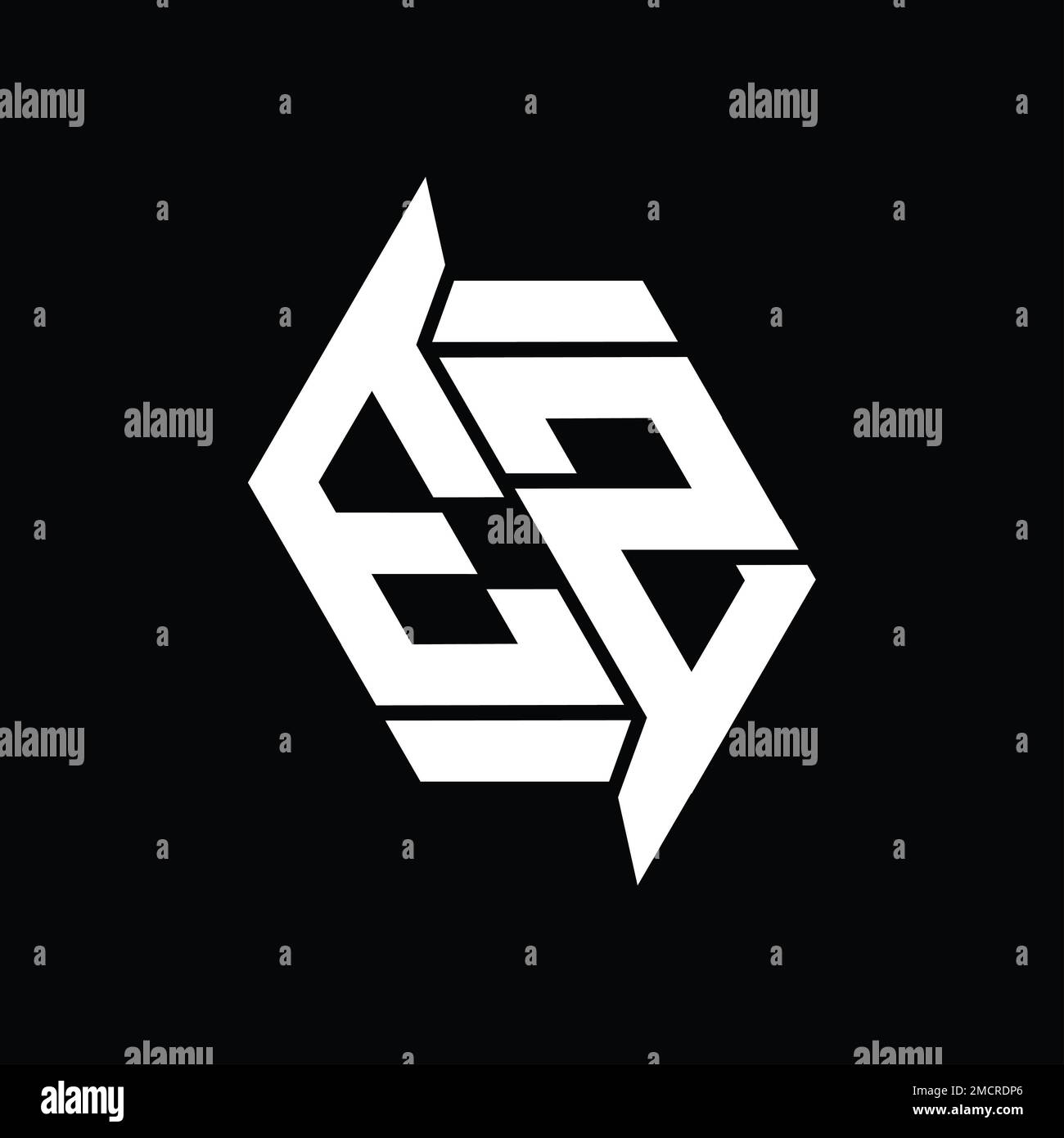EZ Logo monogram hexagon modern abstract shape vector images design template Stock Photo - Alamy