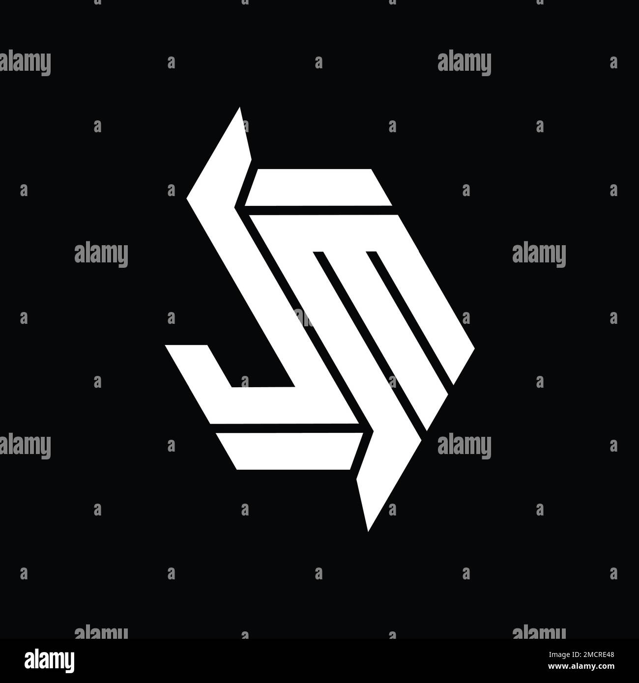 JM Logo monogram hexagon modern abstract shape vector images design ...