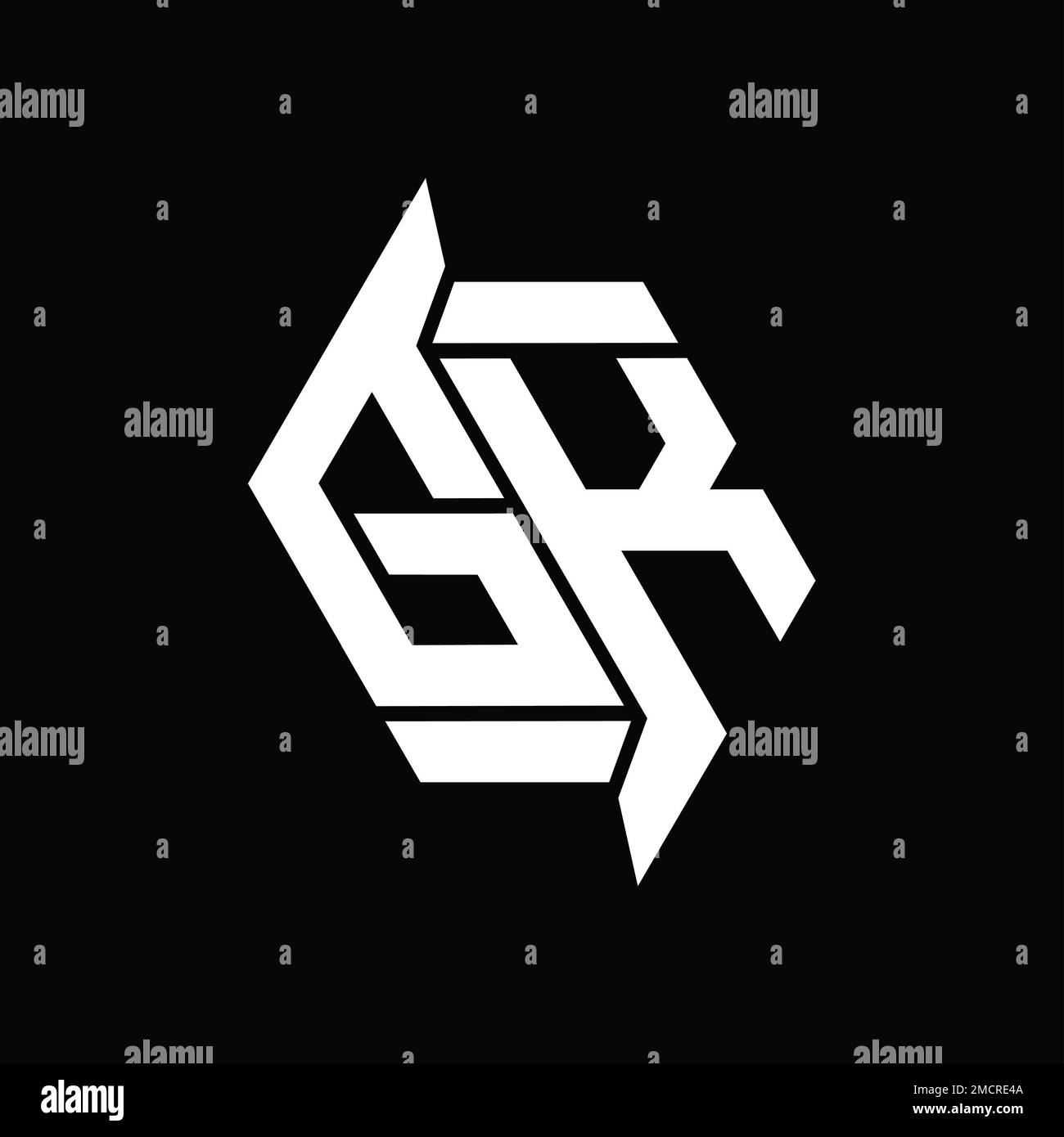 GK Logo monogram hexagon modern abstract shape vector images design ...