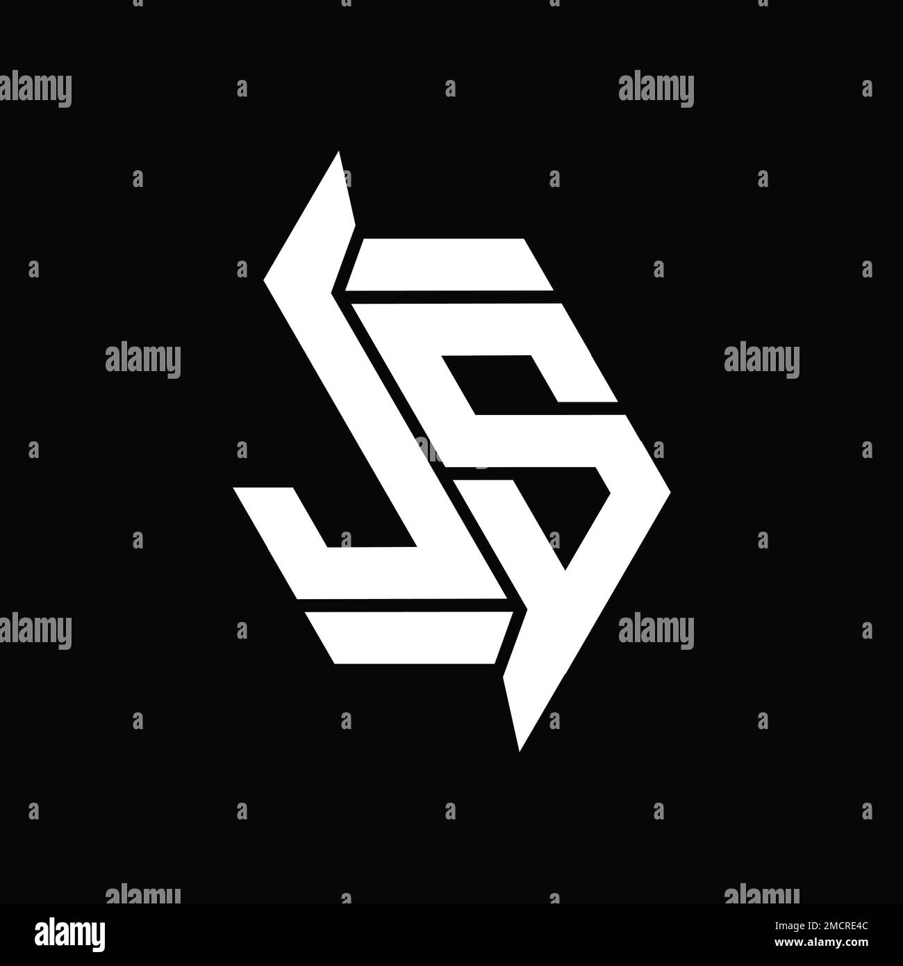 JS Logo monogram hexagon modern abstract shape vector images design ...