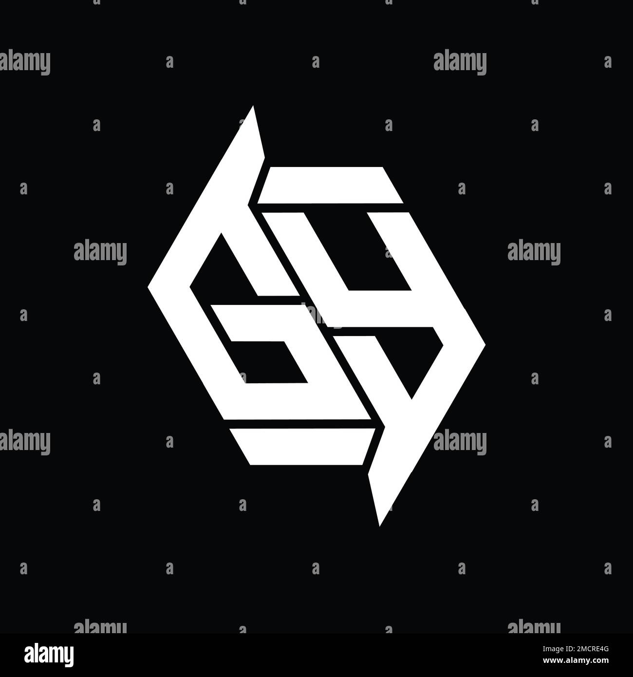GY Logo monogram hexagon modern abstract shape vector images design ...