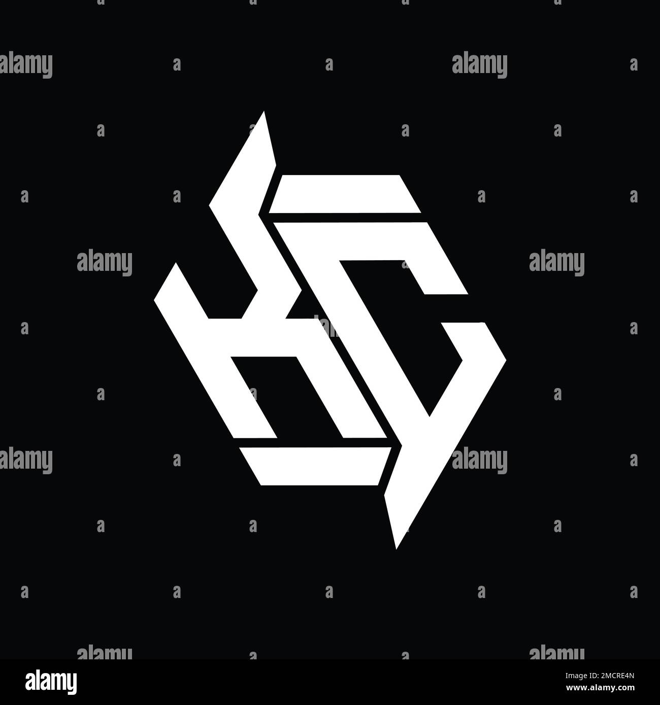KC Logo monogram hexagon modern abstract shape vector images design ...
