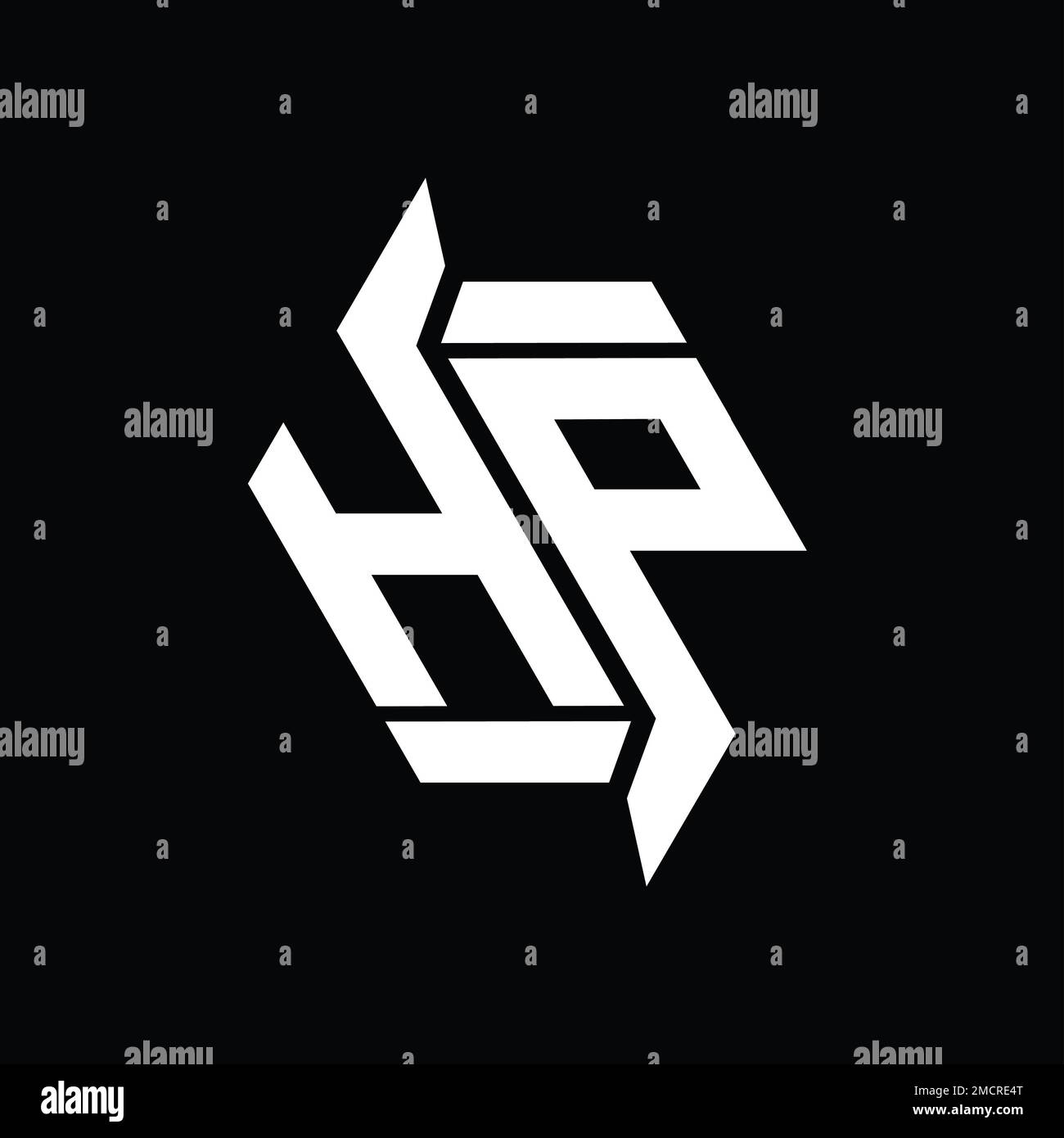 HP Logo monogram hexagon modern abstract shape vector images design ...