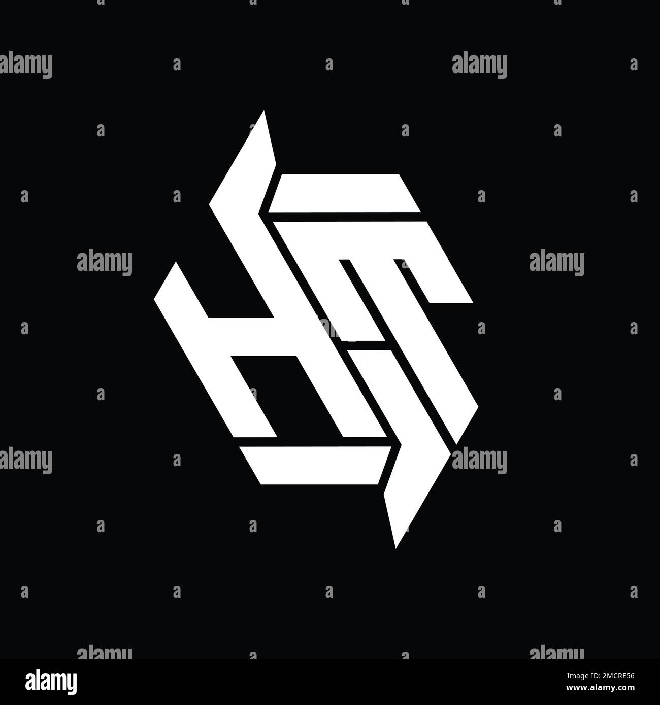 HT Logo monogram hexagon modern abstract shape vector images design ...