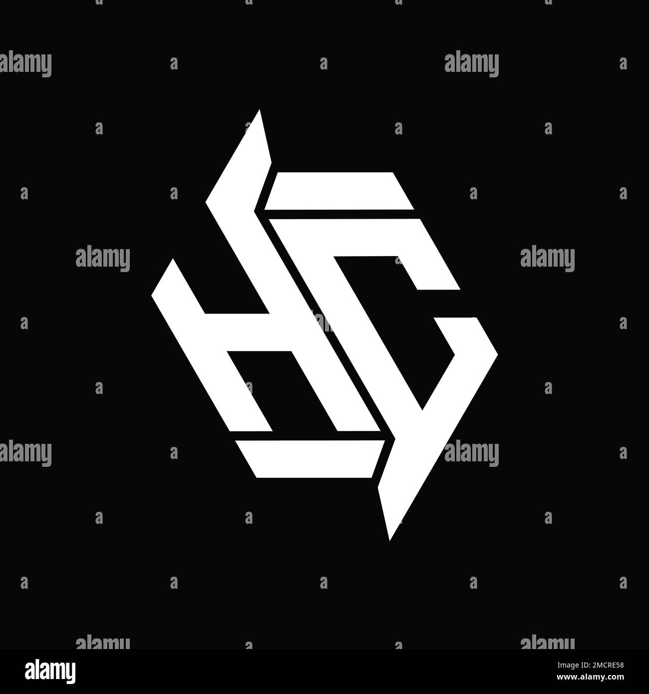 HC Logo monogram hexagon modern abstract shape vector images design ...