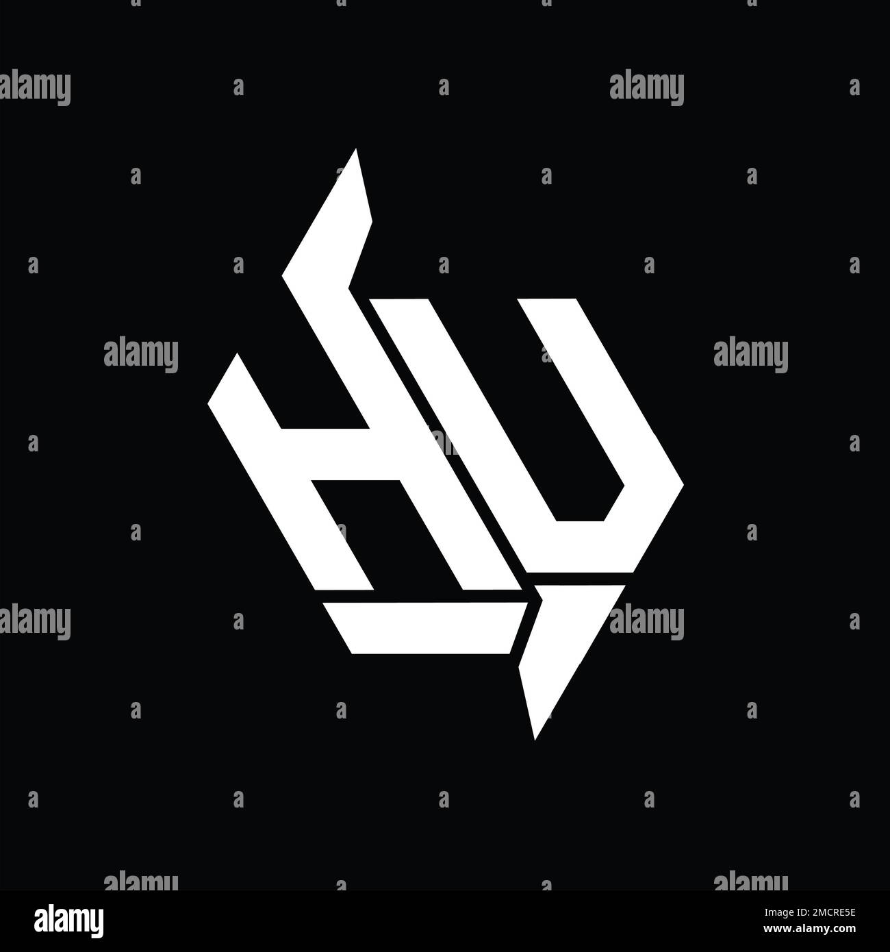 HV Logo monogram hexagon modern abstract shape vector images design ...