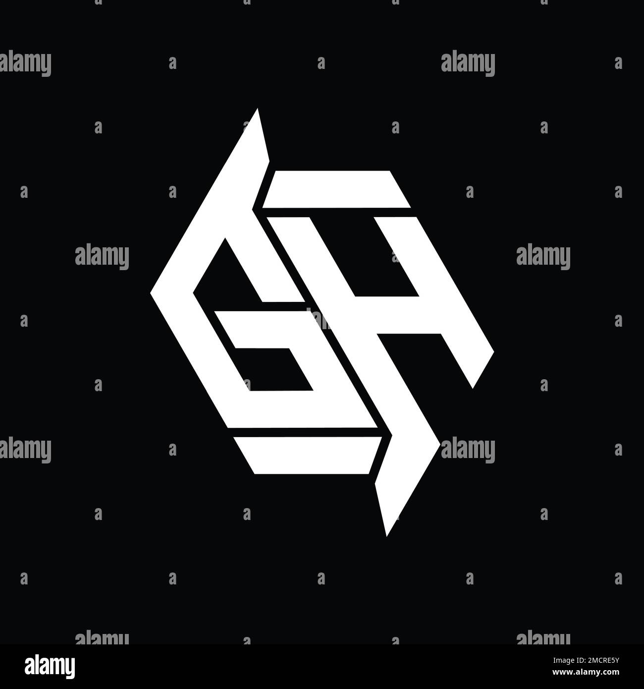 GH Logo monogram hexagon modern abstract shape vector images design ...
