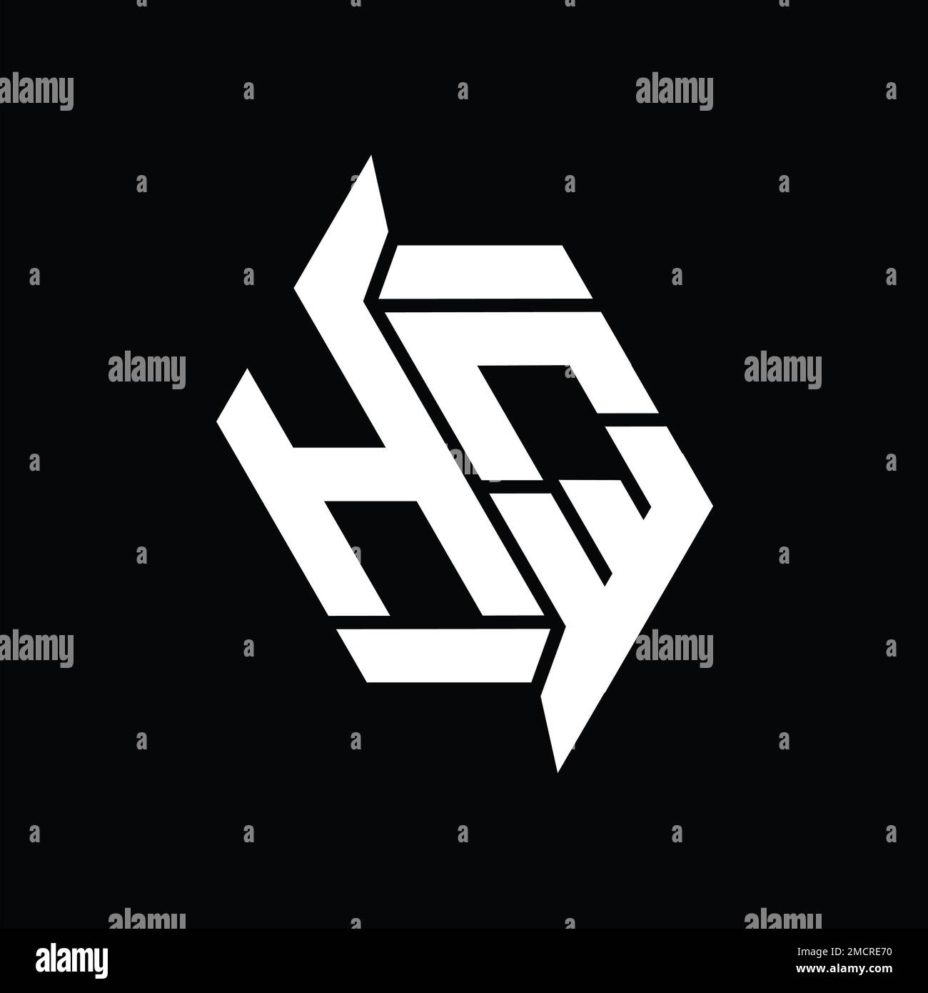HQ Logo monogram hexagon modern abstract shape vector images design ...