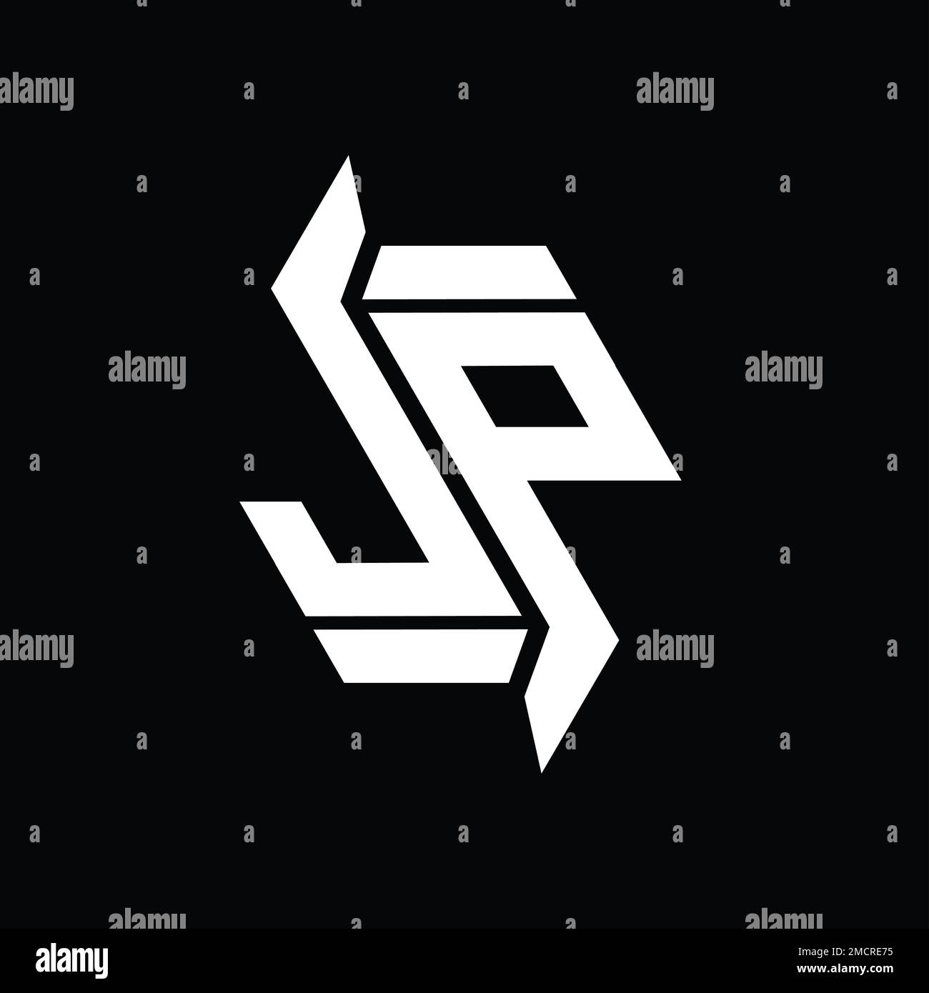 JP Logo monogram hexagon modern abstract shape vector images design ...
