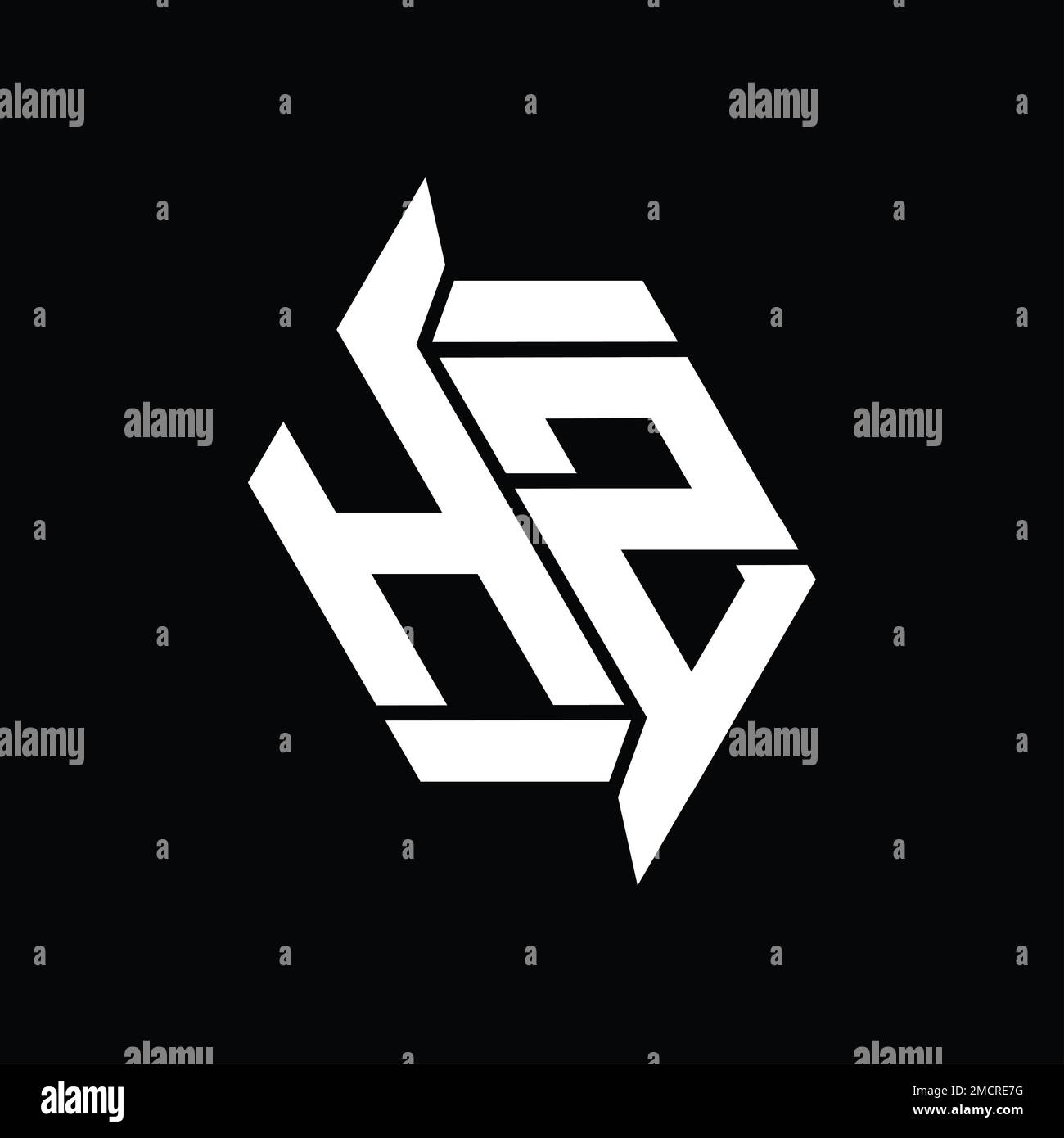 HZ Logo monogram hexagon modern abstract shape vector images design template Stock Photo - Alamy