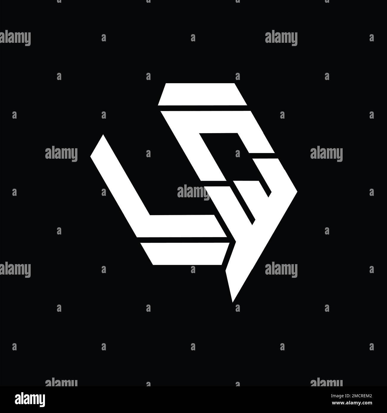 LQ Logo monogram hexagon modern abstract shape vector images design template Stock Photo - Alamy