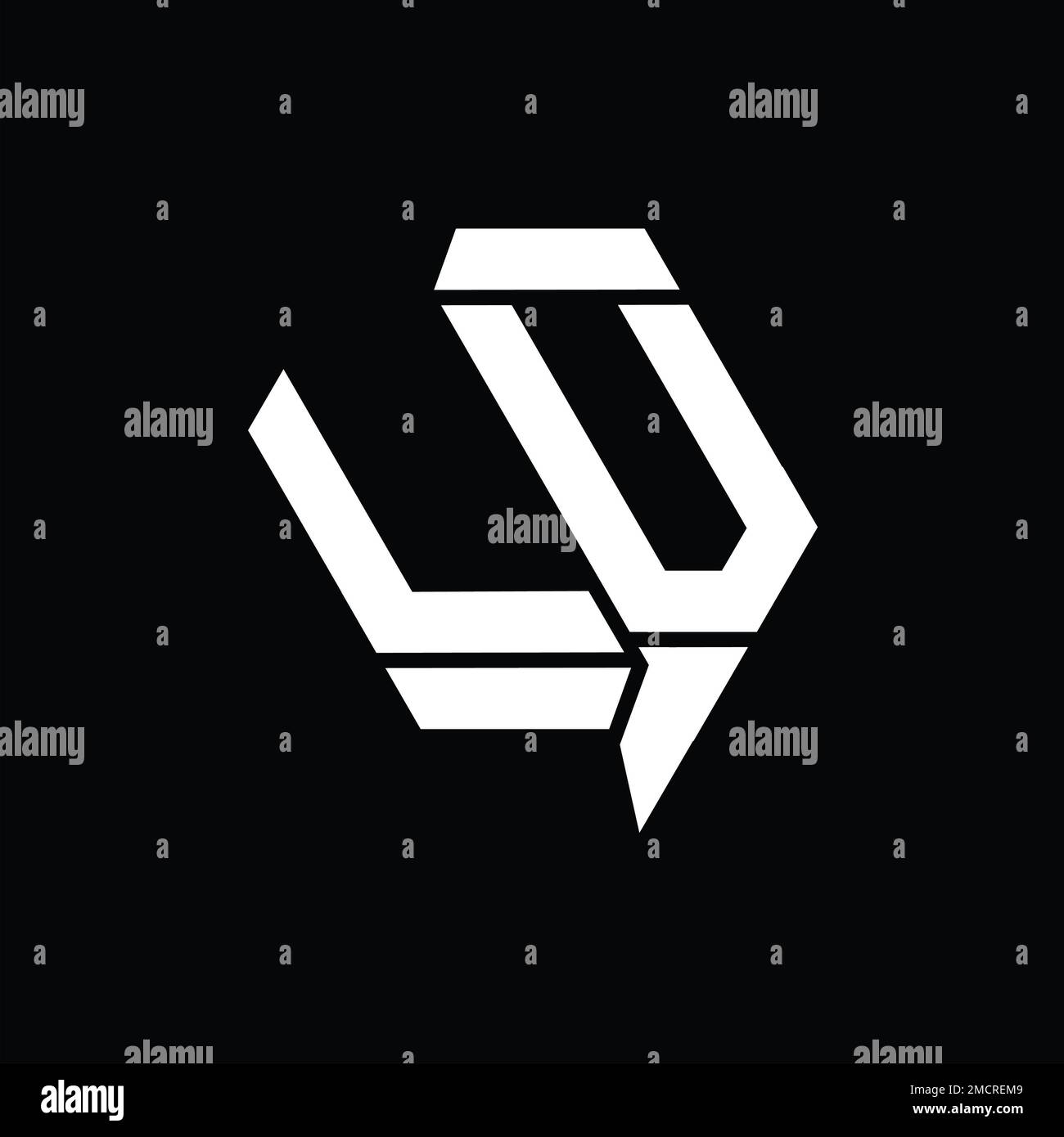 LV Logo monogram hexagon modern abstract shape vector images design ...