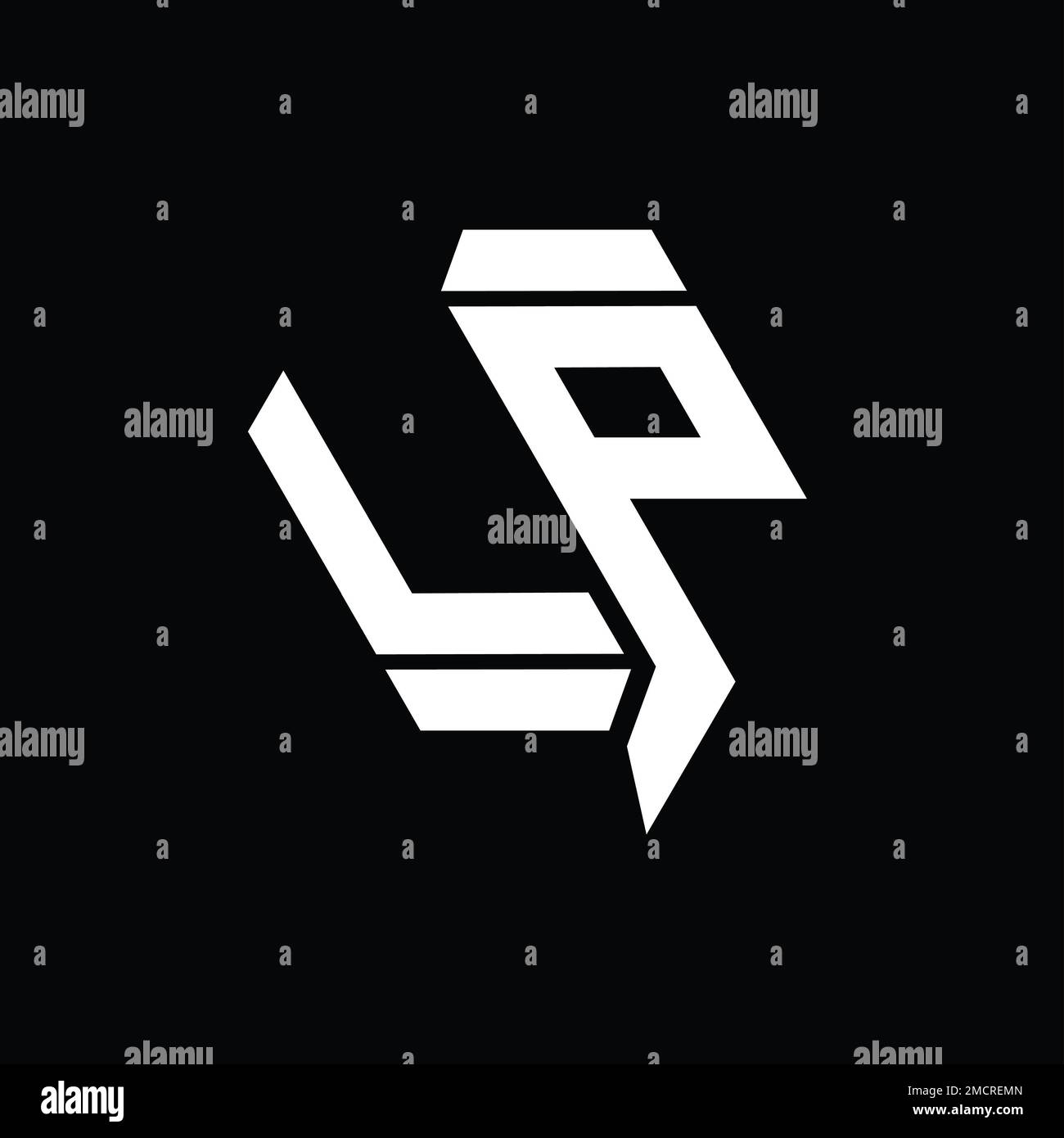 LP Logo monogram hexagon modern abstract shape vector images design ...