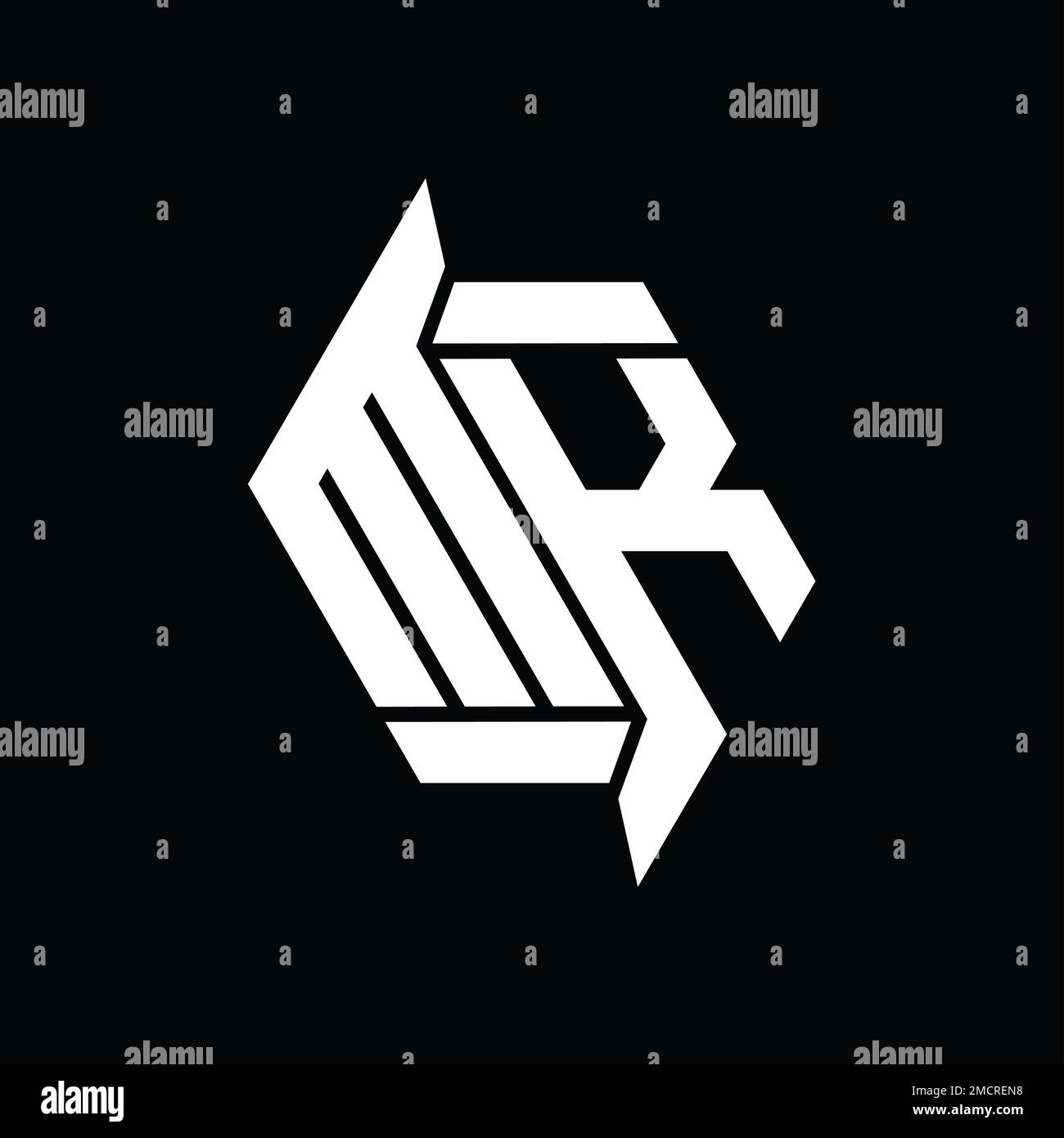 MK Logo monogram hexagon modern abstract shape vector images design ...