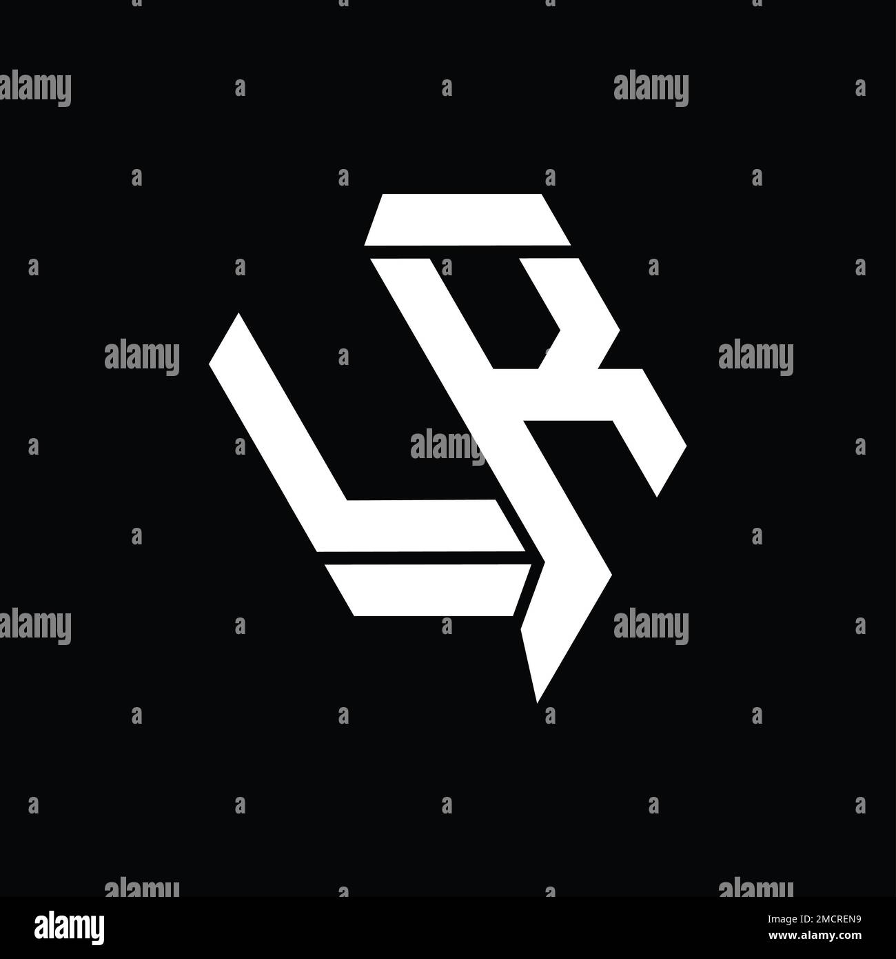 LR Logo monogram hexagon modern abstract shape vector images design ...