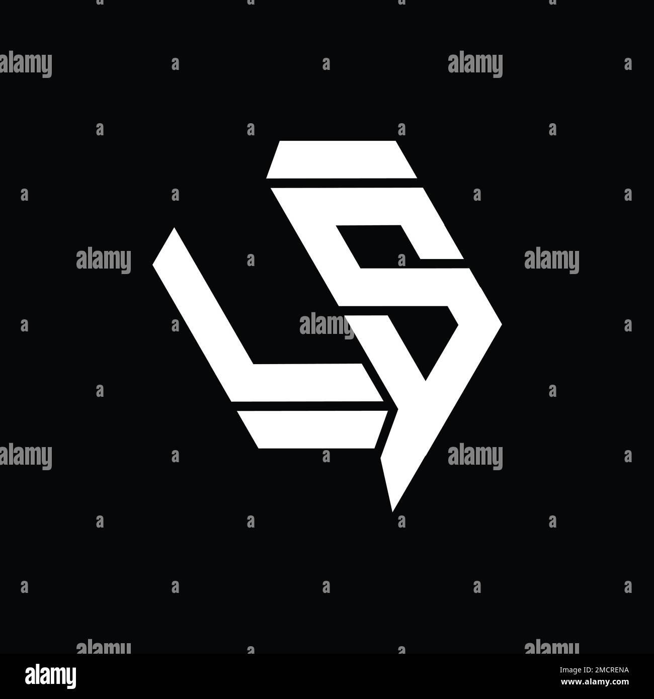 LS Logo monogram hexagon modern abstract shape vector images design ...