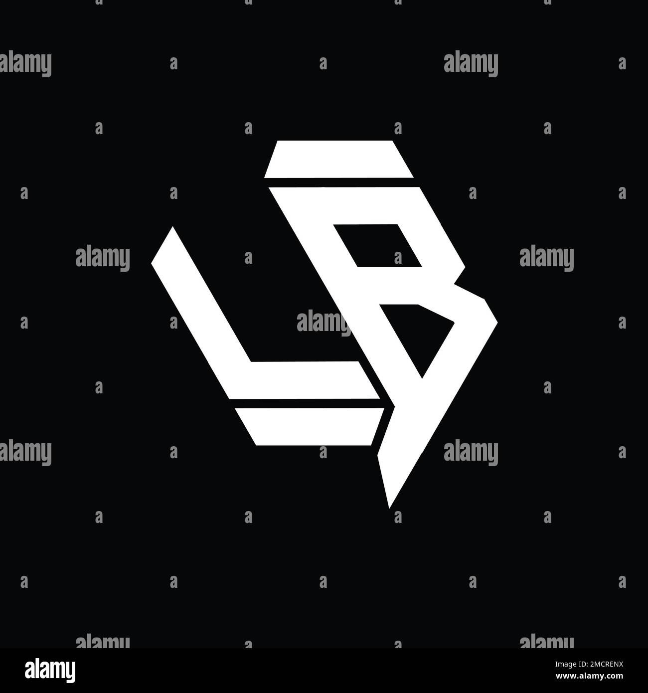 LB Logo monogram hexagon modern abstract shape vector images design ...