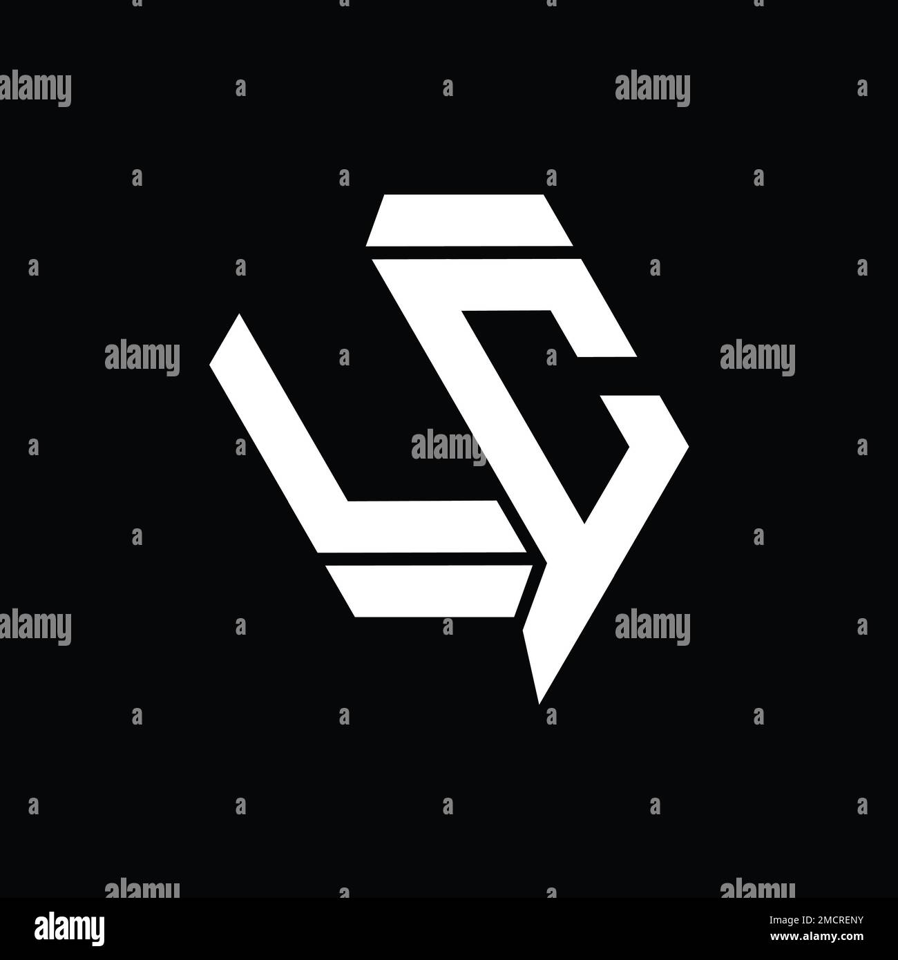 LC Logo monogram hexagon modern abstract shape vector images design ...