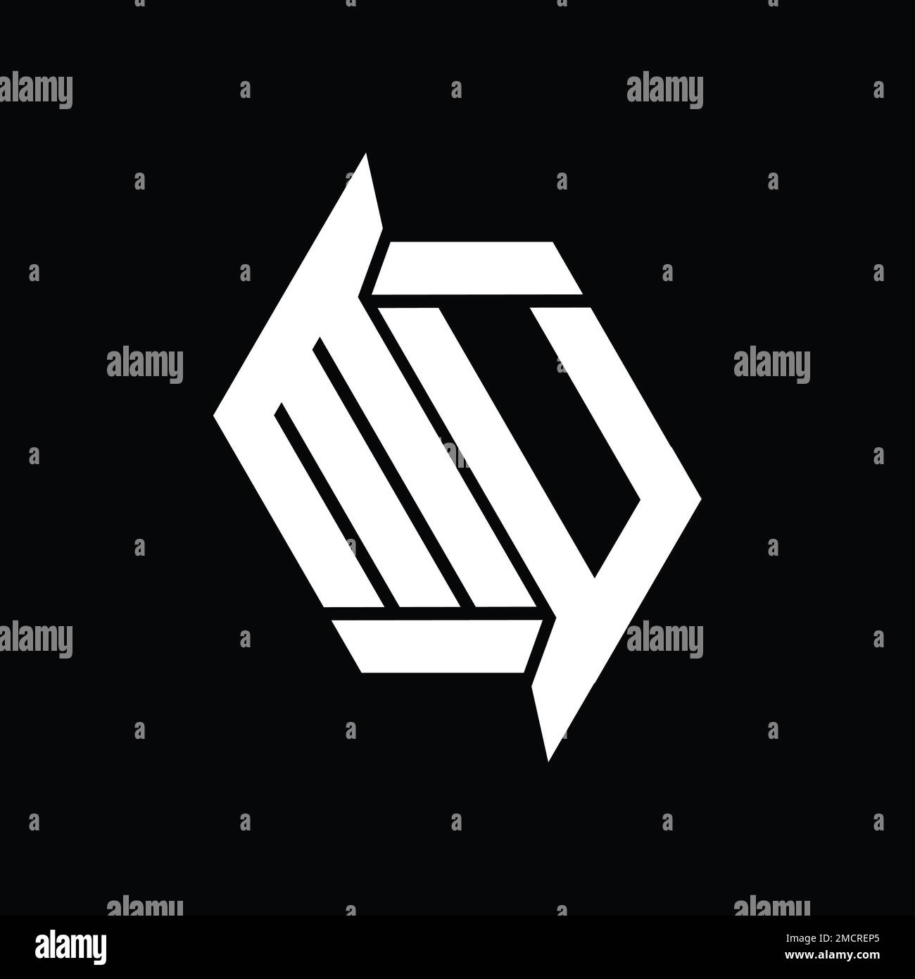 MU Logo monogram hexagon modern abstract shape vector images design ...
