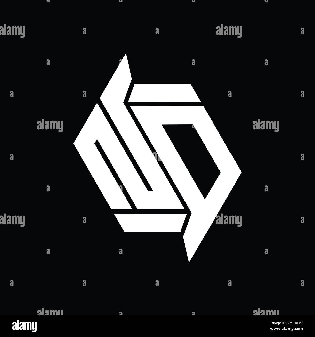 ND Logo monogram hexagon modern abstract shape vector images design ...