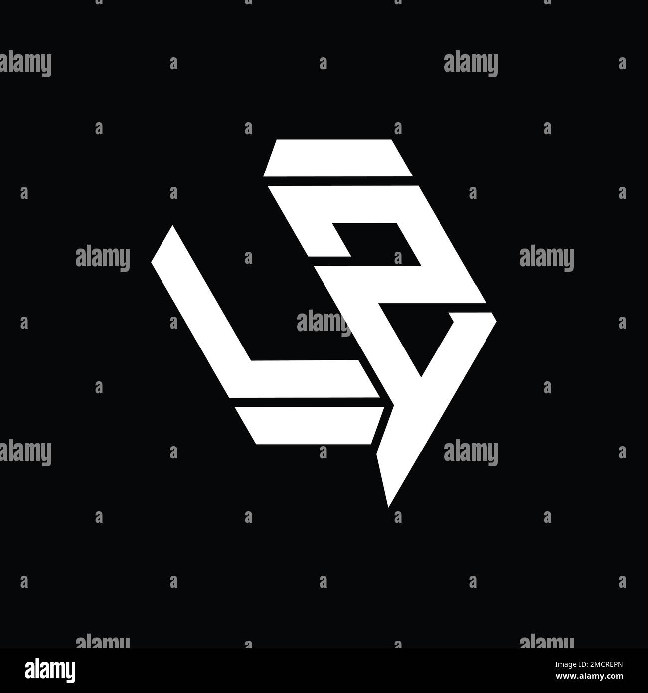 LZ Logo monogram hexagon modern abstract shape vector images design template Stock Photo - Alamy