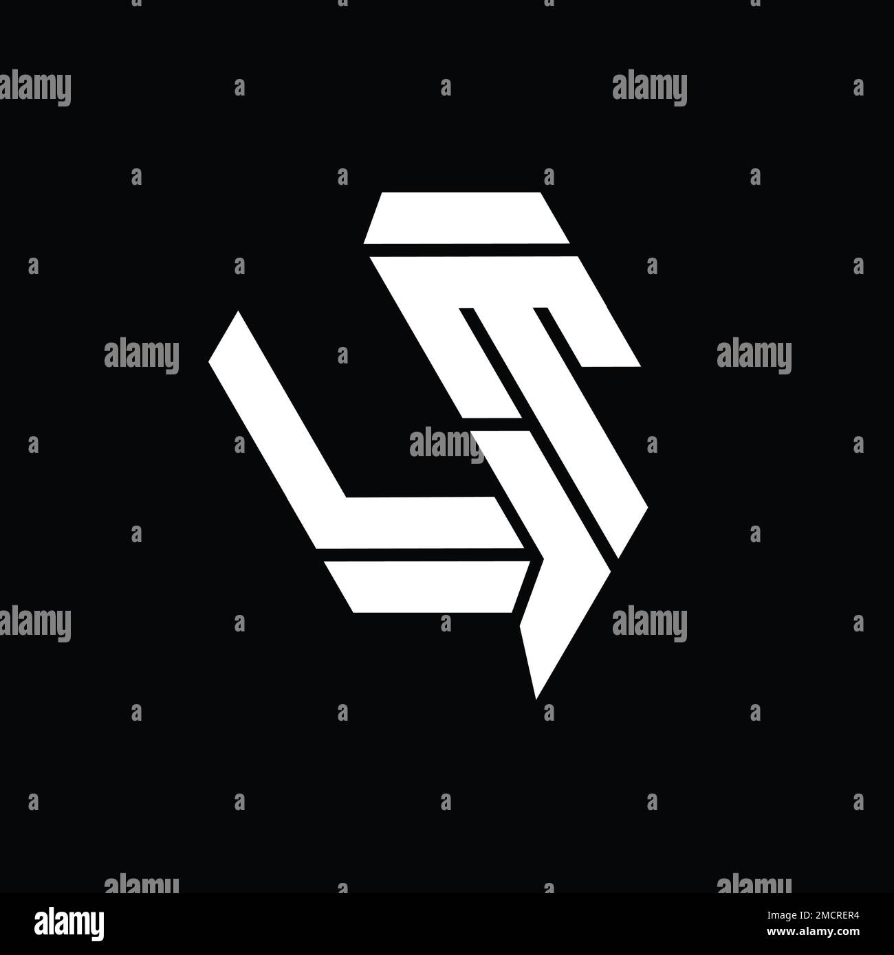 LT Logo monogram hexagon modern abstract shape vector images design ...