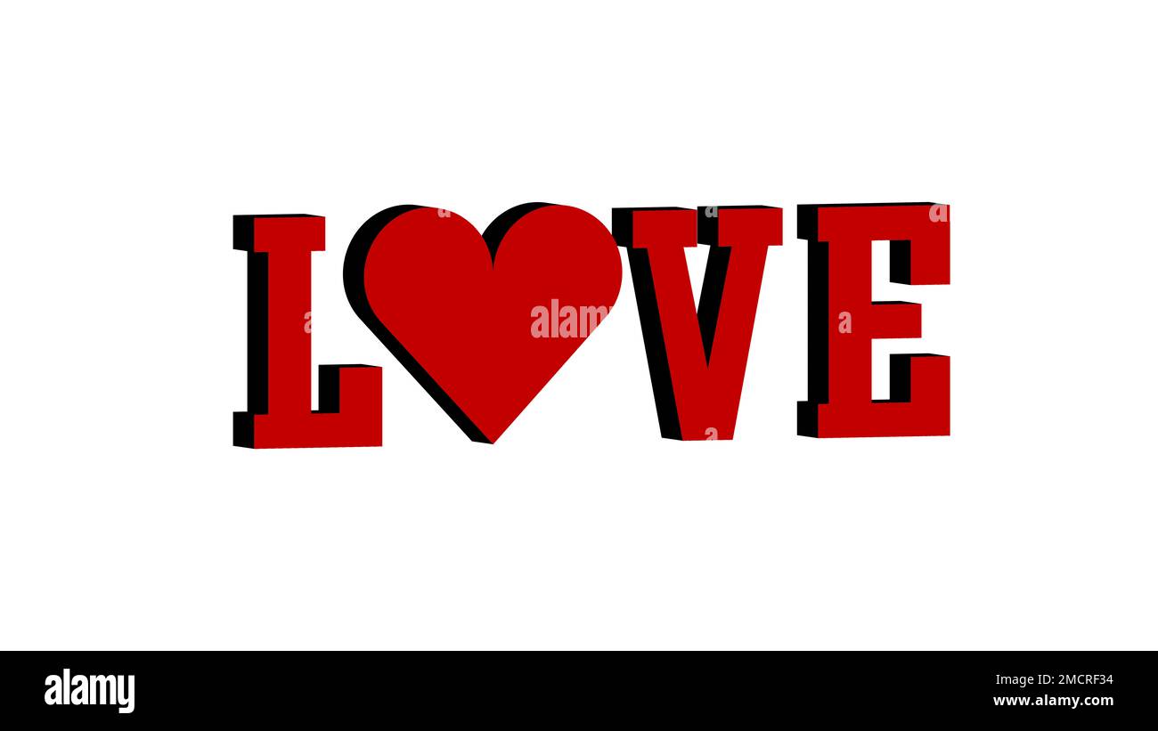 Love written with heart hi-res stock photography and images - Alamy