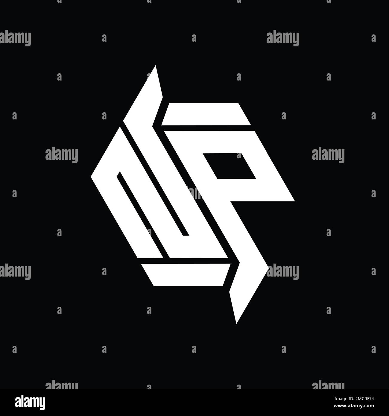 NP Logo monogram hexagon modern abstract shape vector images design ...