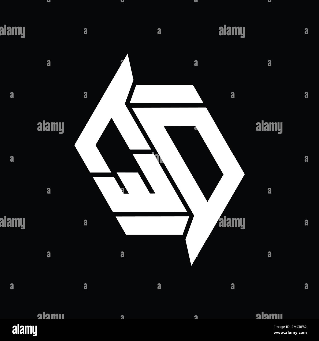 QD Logo monogram hexagon modern abstract shape vector images design ...