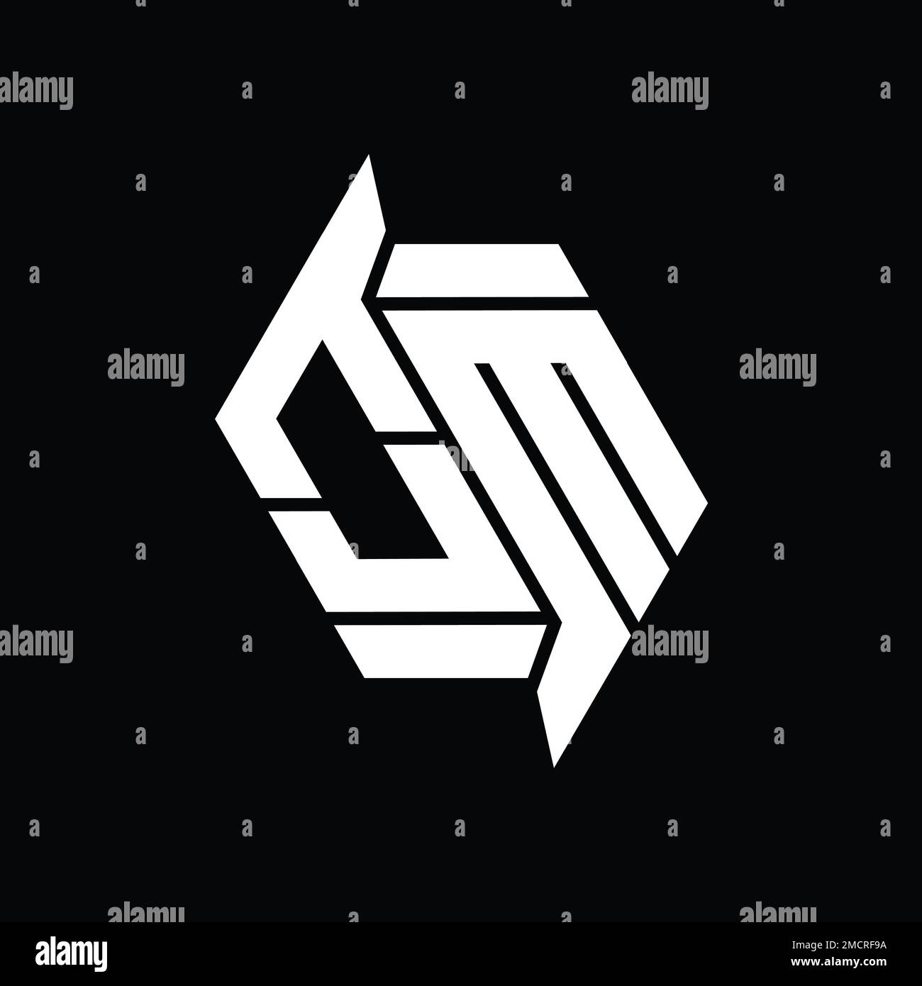 OM Logo monogram hexagon modern abstract shape vector images design ...