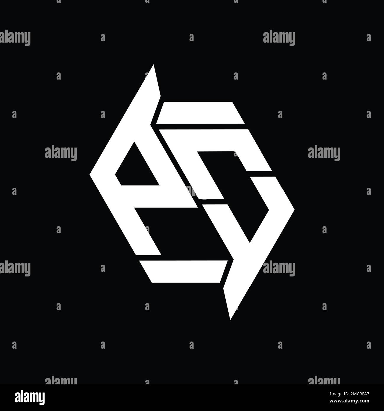 PO Logo monogram hexagon modern abstract shape vector images design template Stock Photo - Alamy