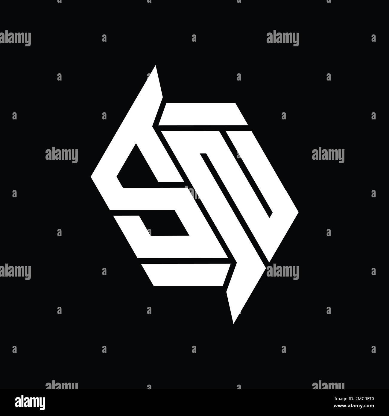 SN Logo monogram hexagon modern abstract shape vector images design ...