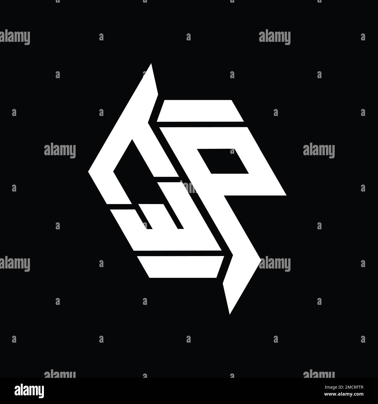 QP Logo monogram hexagon modern abstract shape vector images design ...