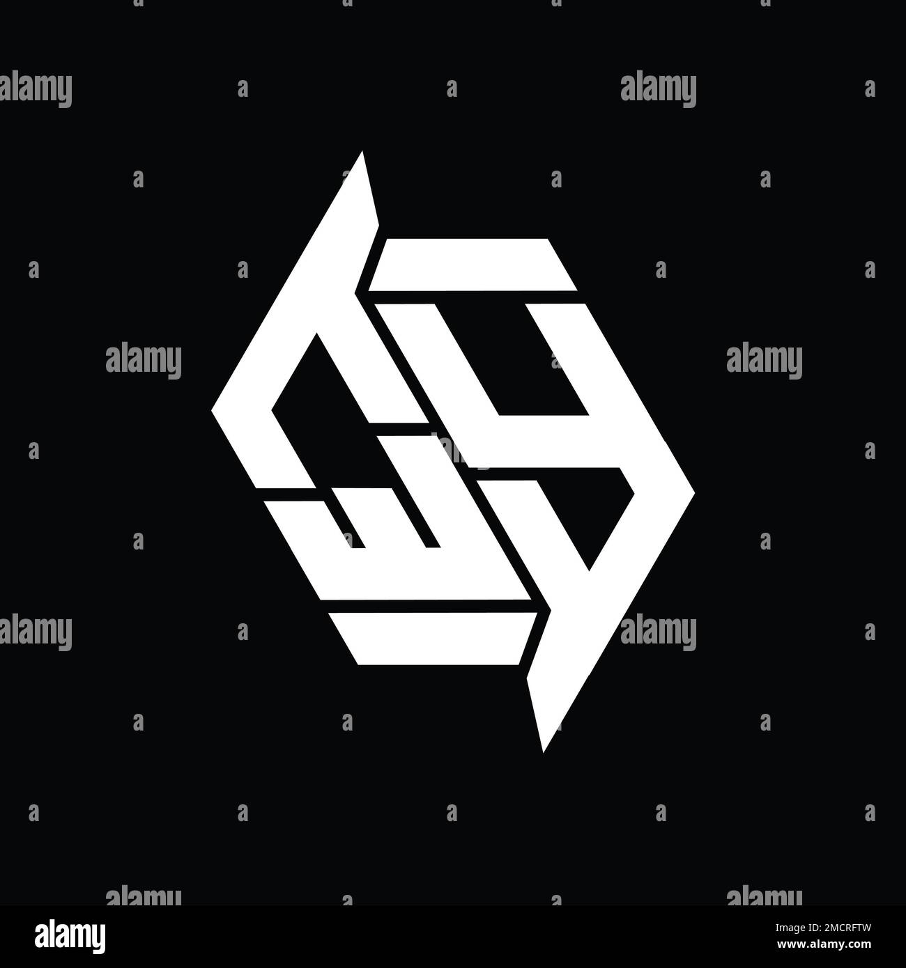 QY Logo monogram hexagon modern abstract shape vector images design ...