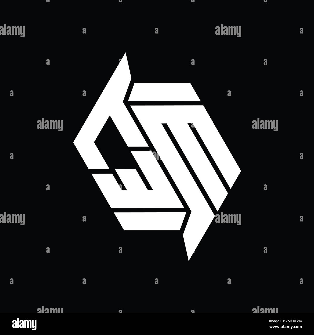 QM Logo monogram hexagon modern abstract shape vector images design ...