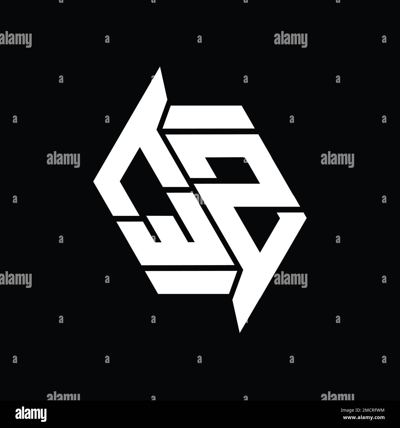 QZ Logo monogram hexagon modern abstract shape vector images design ...