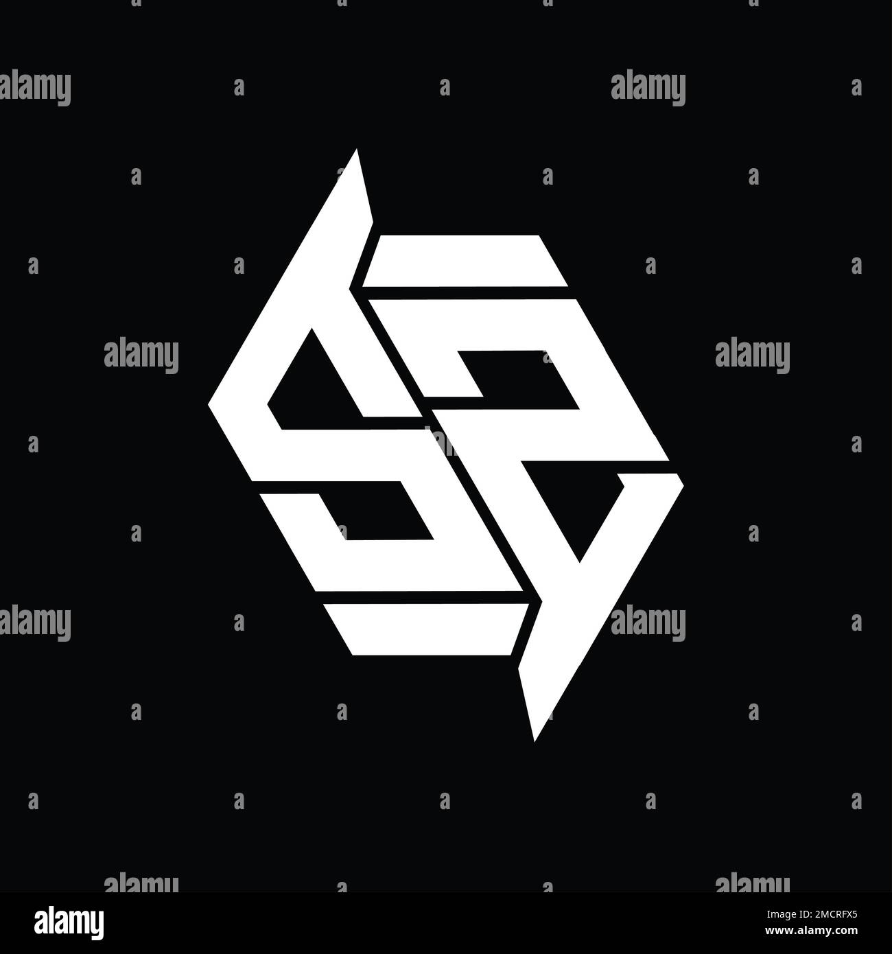 SZ Logo monogram hexagon modern abstract shape vector images design template Stock Photo - Alamy