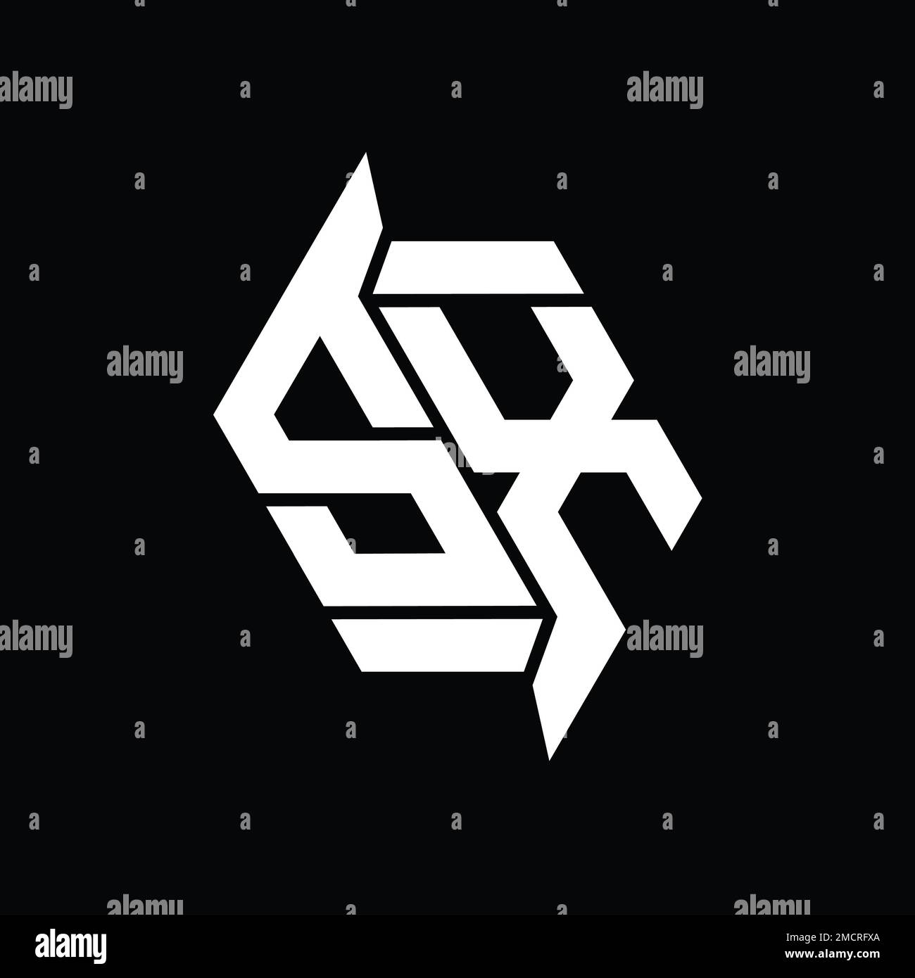 SX Logo monogram hexagon modern abstract shape vector images design ...