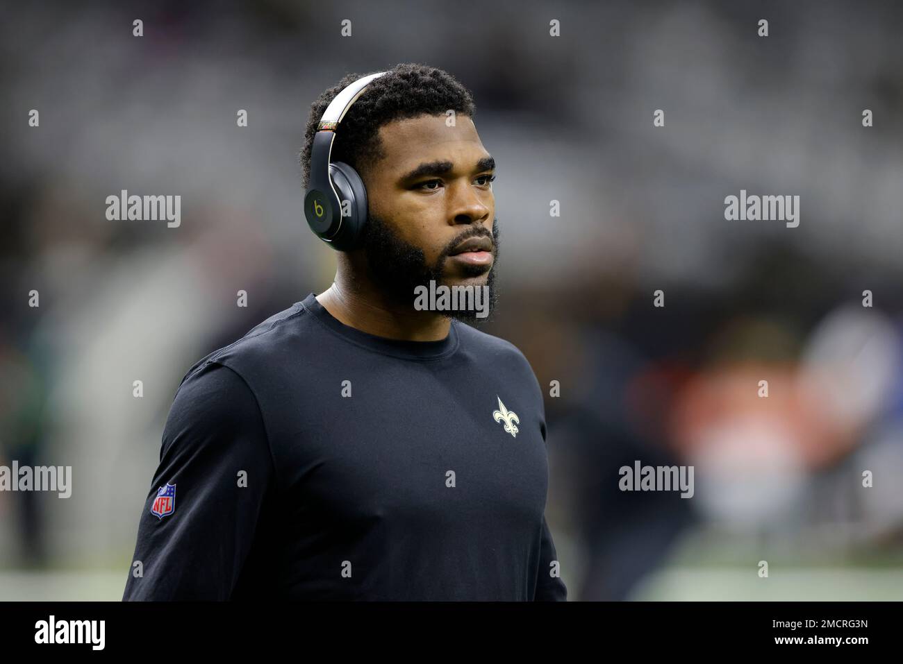 New Orleans Saints safety J.T. Gray (48) warms up before during an NFL ...