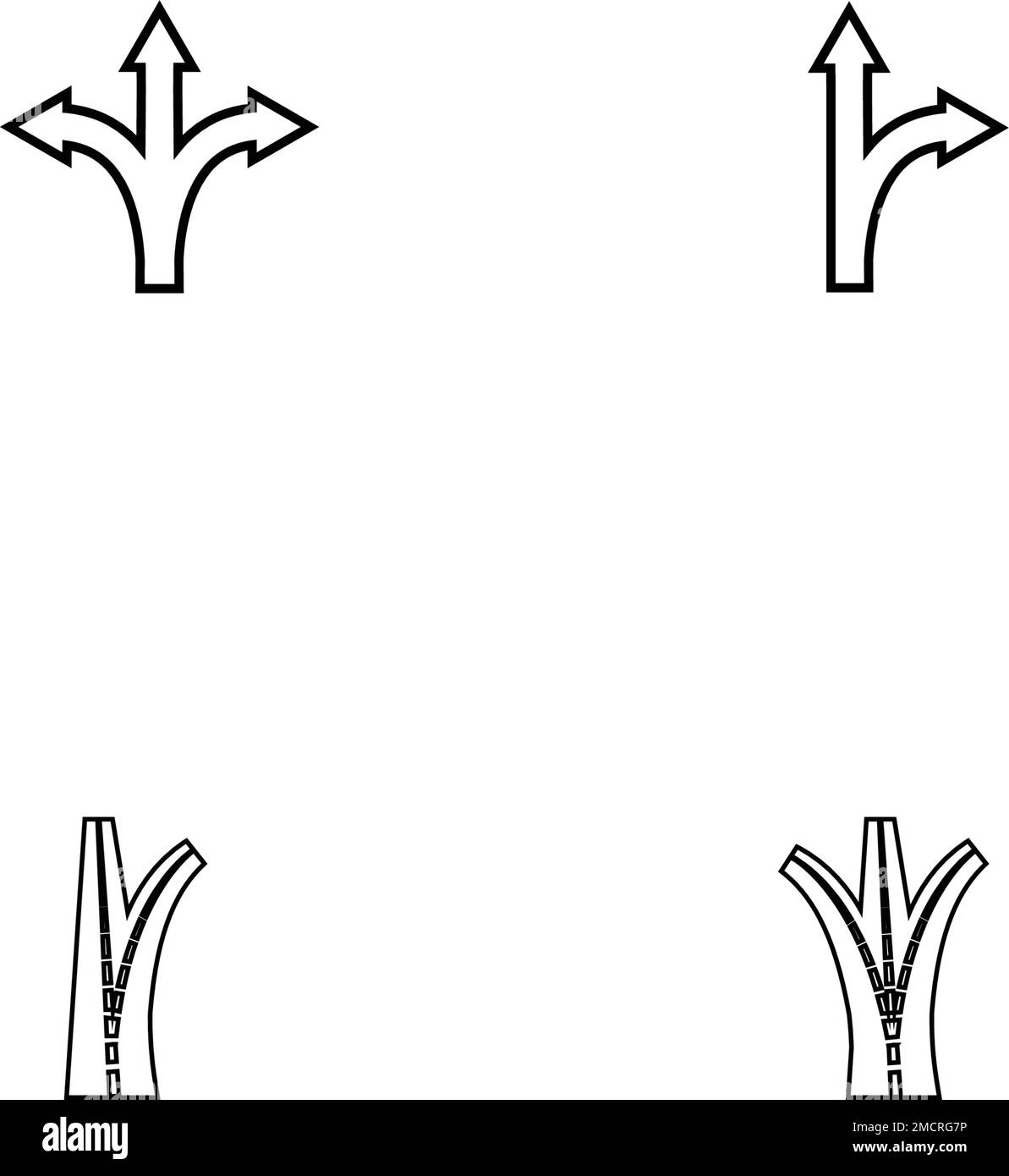 fork in the road icon logo illustration design Stock Vector Image & Art ...