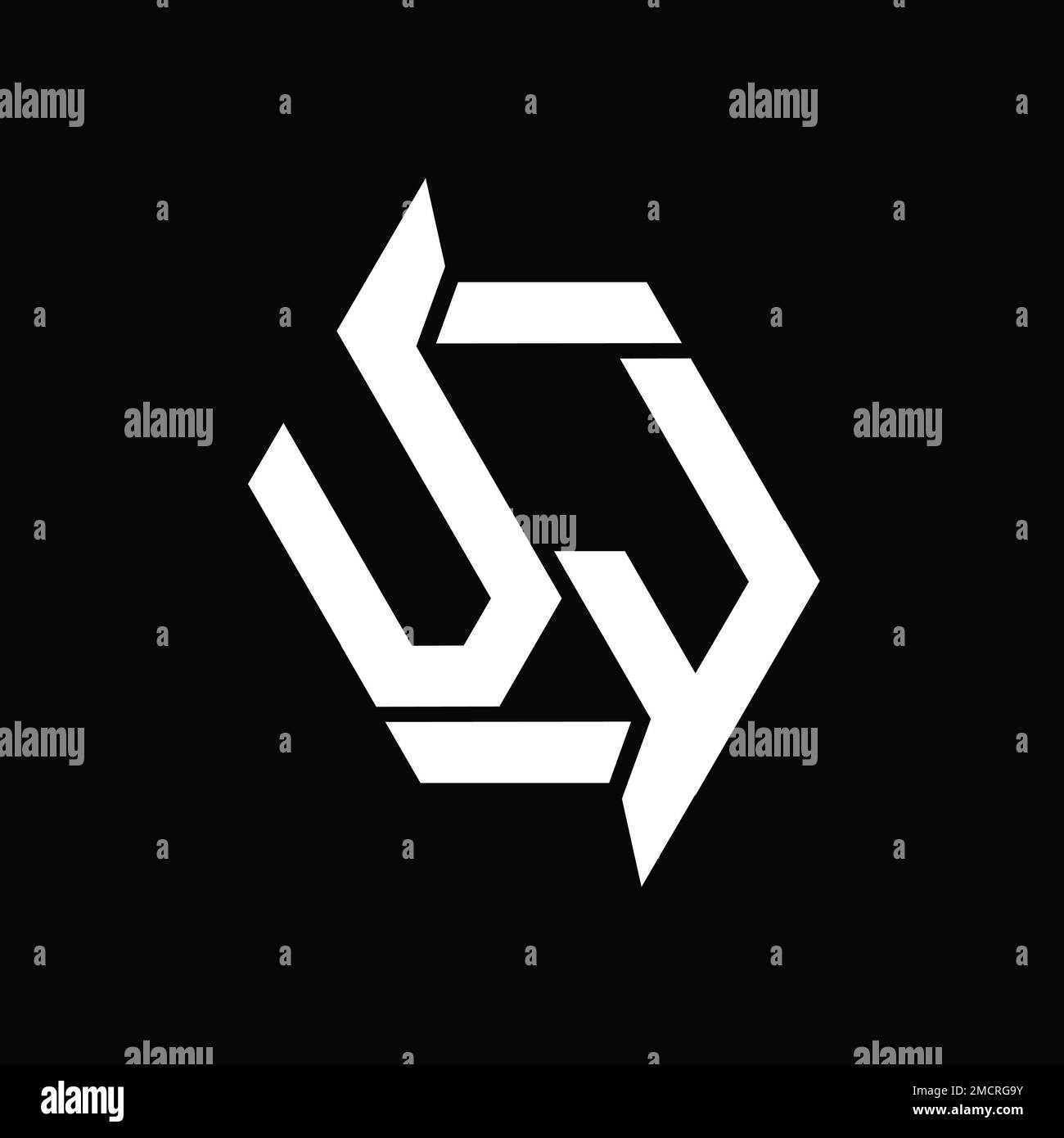 VJ Logo monogram hexagon modern abstract shape vector images design ...