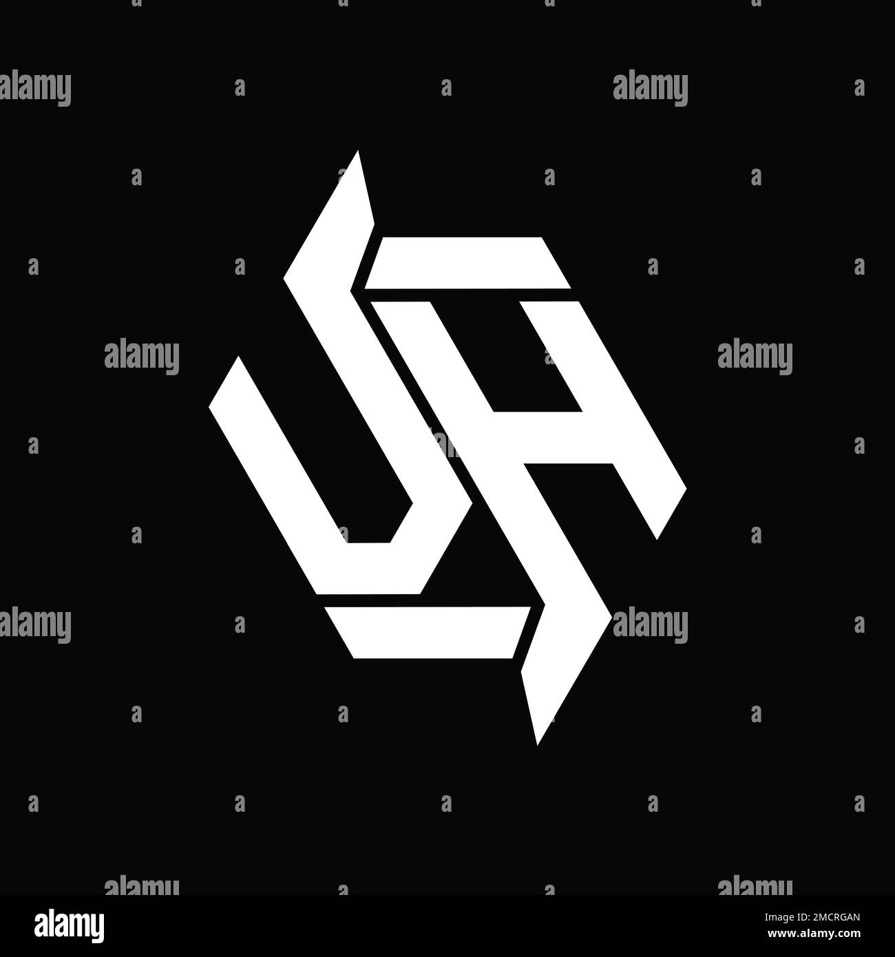 VH Logo monogram hexagon modern abstract shape vector images design ...